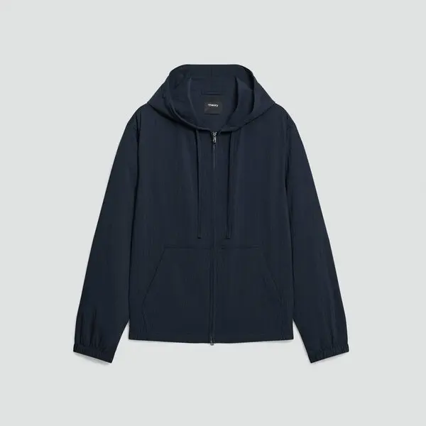 Theory Lightweight Kelso Nylon Hoodie - Light Eclipse