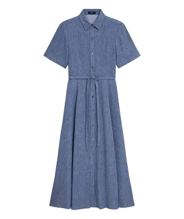 Theory Belted Shirt Dress