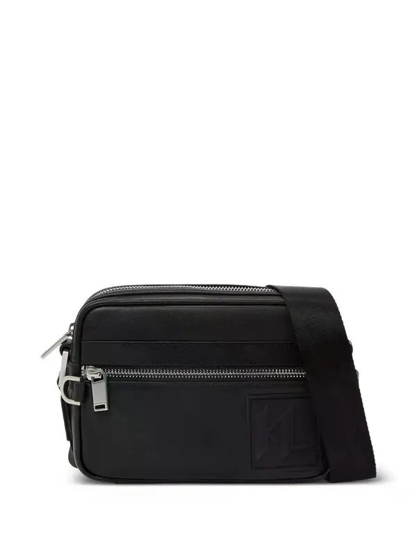 Karl Lagerfeld Logo-patch Messenger Bag - Black
