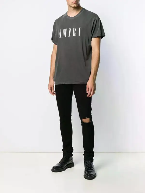 Amiri Broken Skinny Jeans - Black