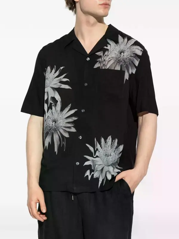 ALLSAINTS Floral-print Shirt - Black