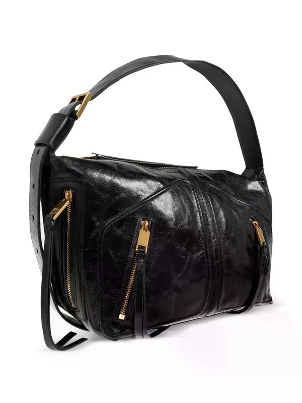 ALLSAINTS Jean Rey Leather Shoulder Bag - Black