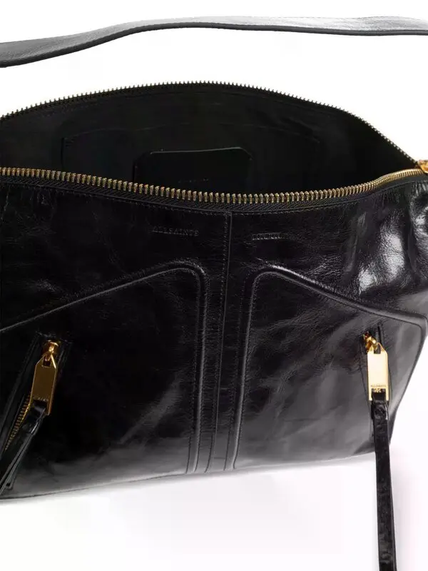 ALLSAINTS Jean Rey Leather Shoulder Bag - Black