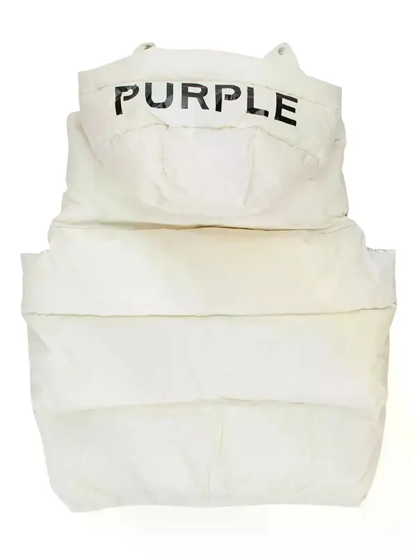 PURPLE BRAND Hooded Puffer Vest - Neutrals