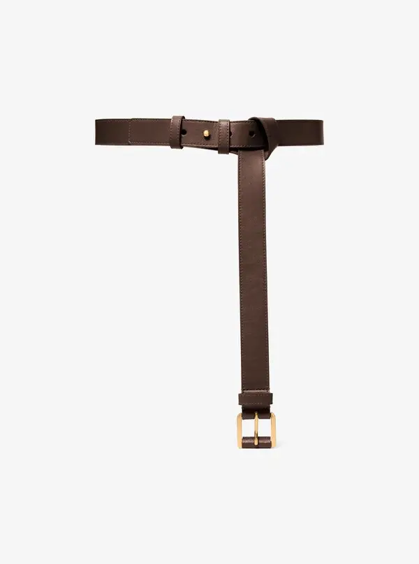 Michael Kors Kaitlin Leather Trouser Belt - Brown