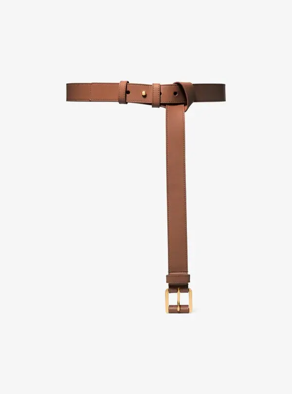 Michael Kors Kaitlin Leather Trouser Belt In Size By - Brown