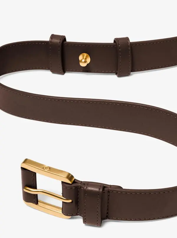 Michael Kors Kaitlin Leather Trouser Belt - Brown