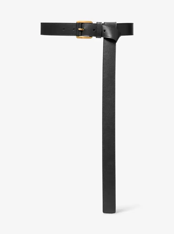 Michael Kors Jodi Leather Waist Belt - Black