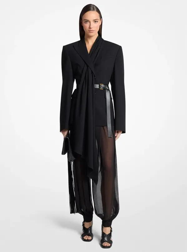 Michael Kors Jodi Leather Waist Belt - Black
