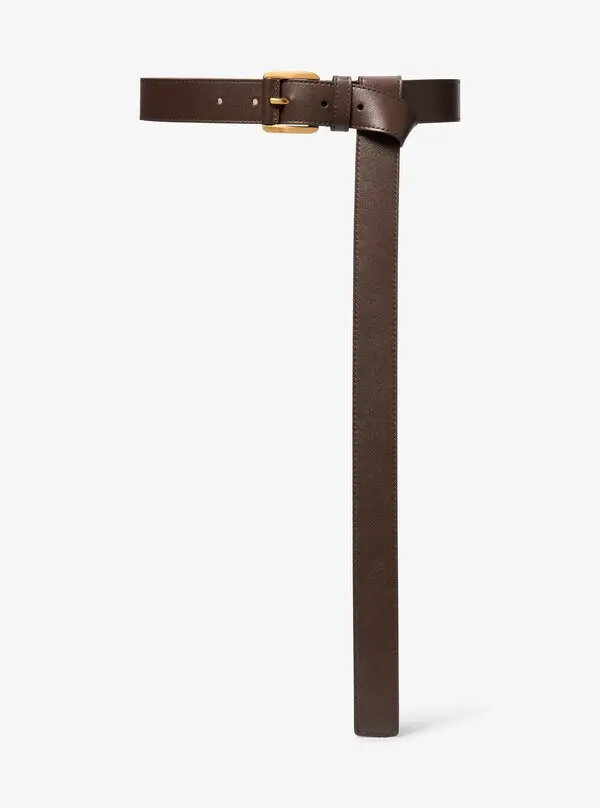 Michael Kors Jodi Leather Waist Belt - Brown