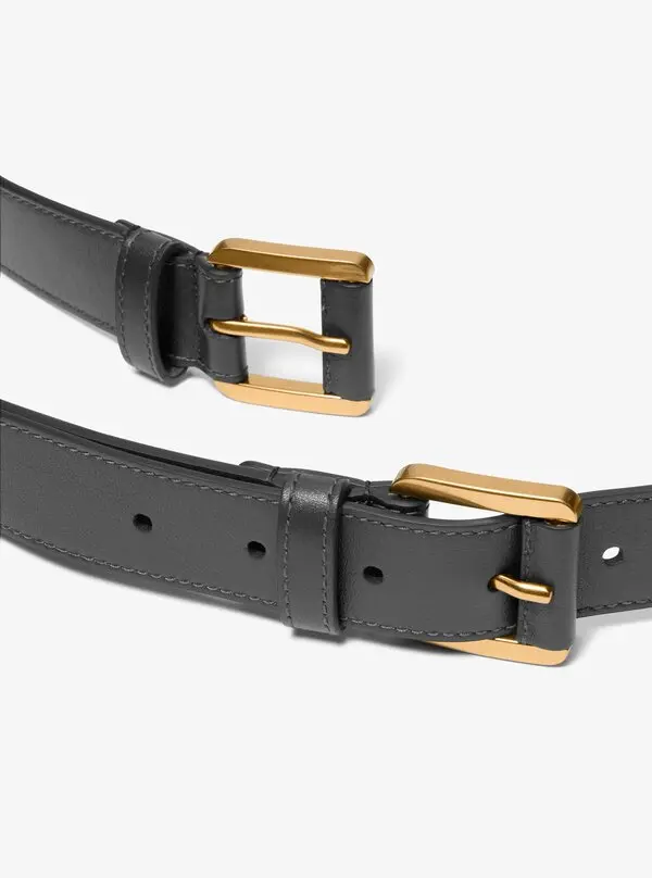 Michael Kors Allegra Leather Double Waist Belt