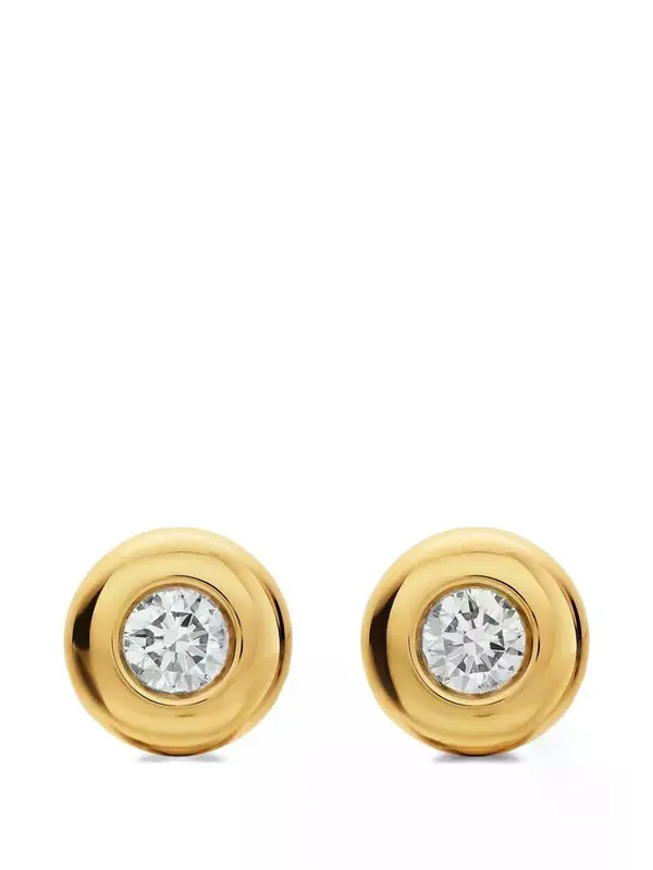 David Yurman Bezel Set Stud Earrings - Gold