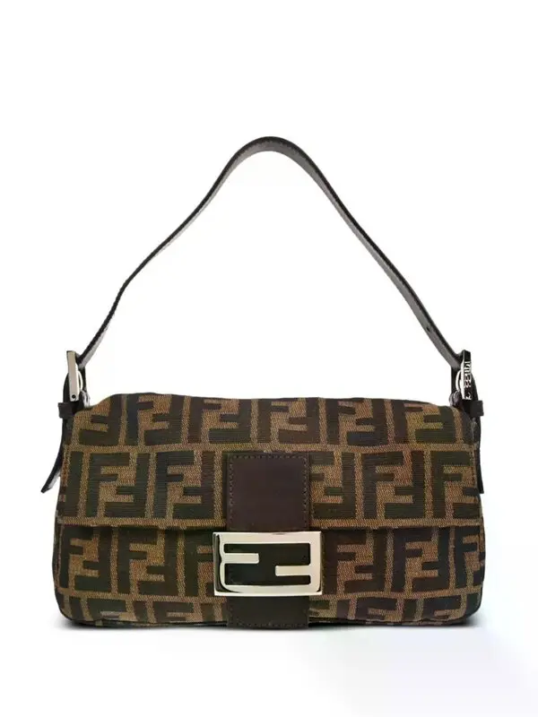 Fendi 2000 Zucca Baguette Shoulder Bag - Neutrals