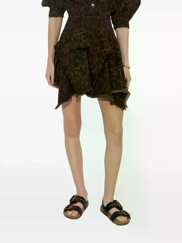 ALLSAINTS Crissy Animal Print Skirt