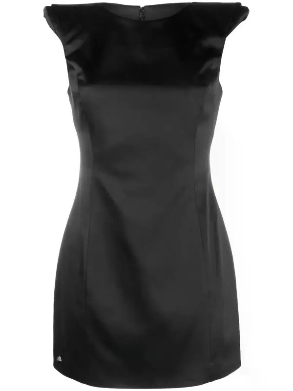 Philipp Plein Iconic Plein Satin-finish Dress - Black