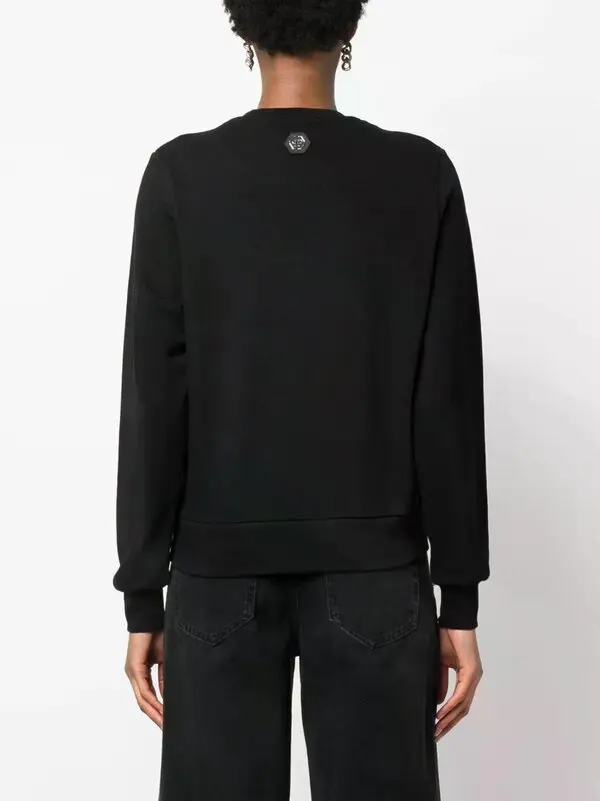 Philipp Plein Crystal-embellished Logo-print Sweatshirt
