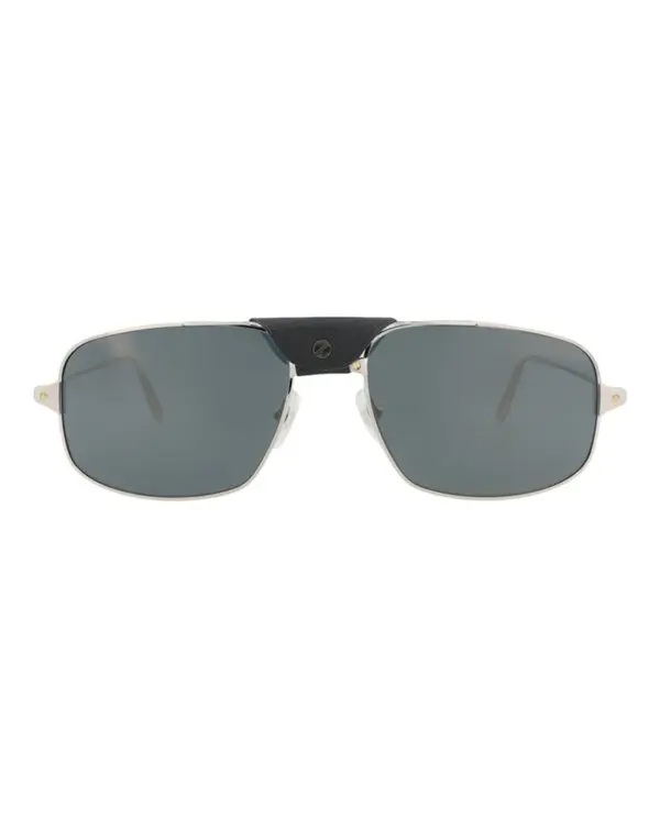 CARTIER Aviator Sunglasses - Silver Silver Blue (ct0193s/30007884/004)