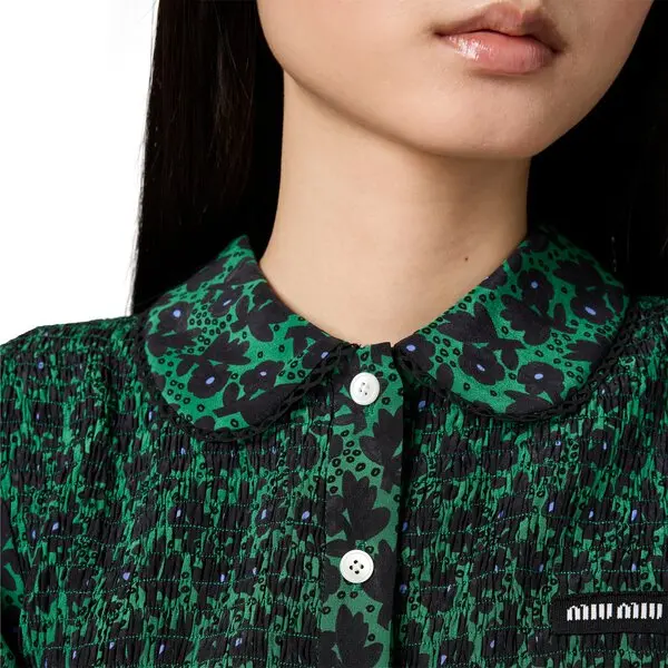 Miu Miu Crêpe De Chine Mini-dress