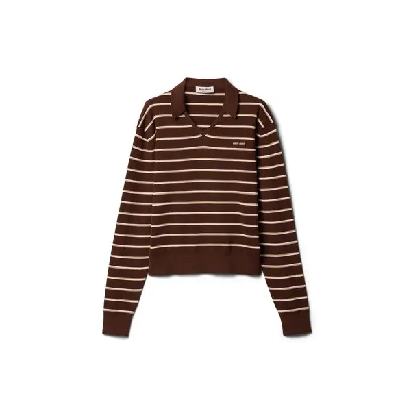 Miu Miu Cotton Knit Polo Shirt