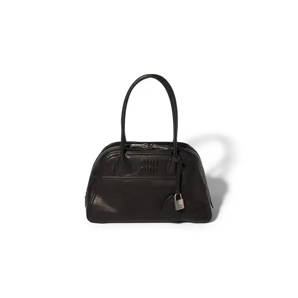 Miu Miu Vivant Nappa Leather Bag - Black