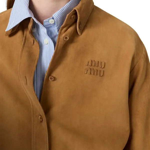Miu Miu Waxed Suede Shirt