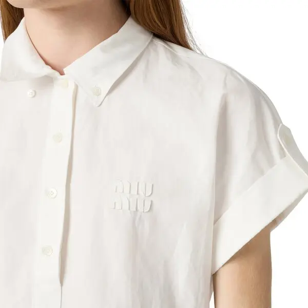 Miu Miu Slubbed Poplin Dress