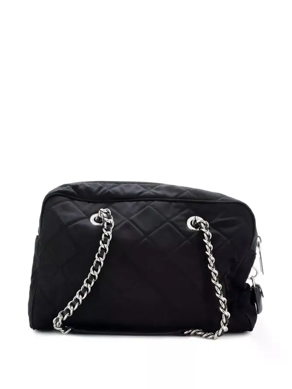 Prada Chain Quilted Tessuto Medium Shoulder Bag