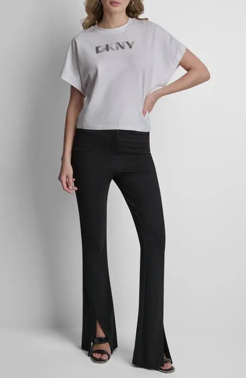 Dkny Art Deco Logo Graphic T-shirt - White