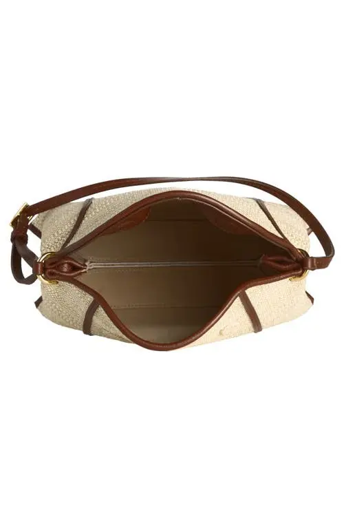 WANDLER Penelope Slouch Raffia Shoulder Bag