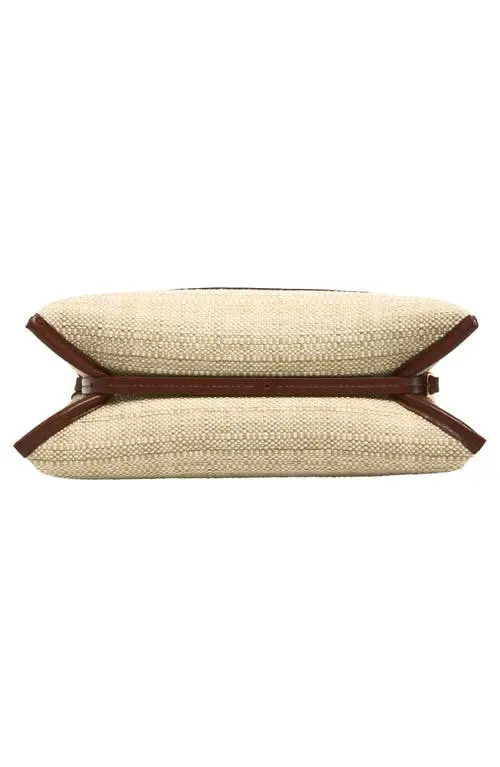 WANDLER Penelope Slouch Raffia Shoulder Bag