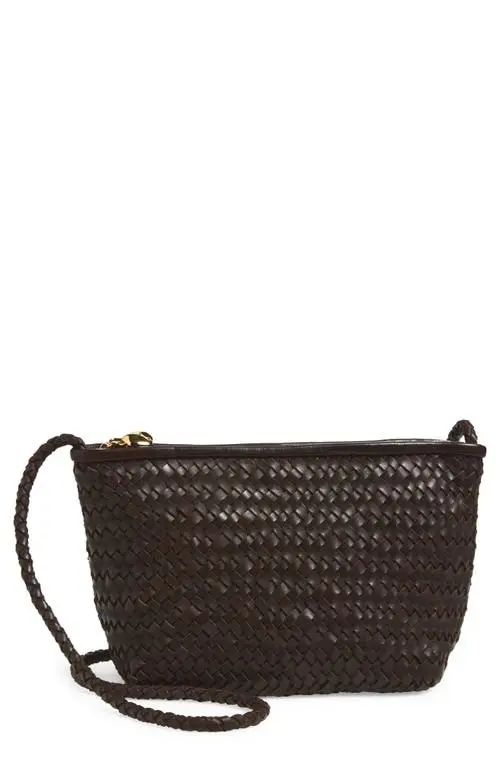 Madewell Signature Woven Leather Crossbody Bag - Coffee Bean