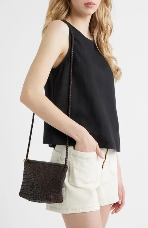 Madewell Signature Woven Leather Crossbody Bag - Coffee Bean