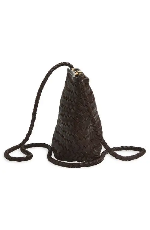 Madewell Signature Woven Leather Crossbody Bag - Coffee Bean