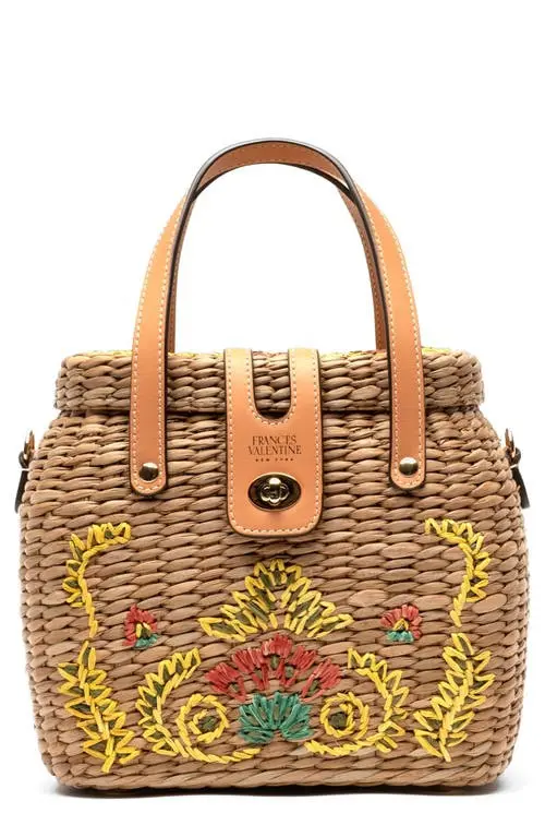 FRANCES VALENTINE Harriet Wicker Top Handle Bag