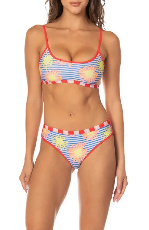 MAAJI Awake In Light Lane Reversible Bikini Top - Open Blue
