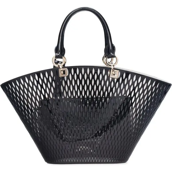 TOM FORD Medium Cutout Patent Leather Panier Tote