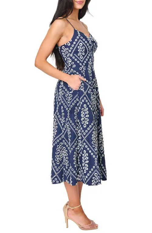 GIBSONLOOK Eyelet Cotton Sundress