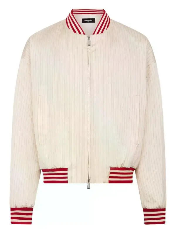 Dsquared2 Pinstriped Bomber Jacket