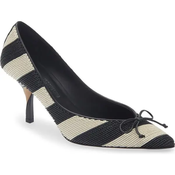 Jacquemus Les Escarpins Tourni Pointed Toe Pumps - White