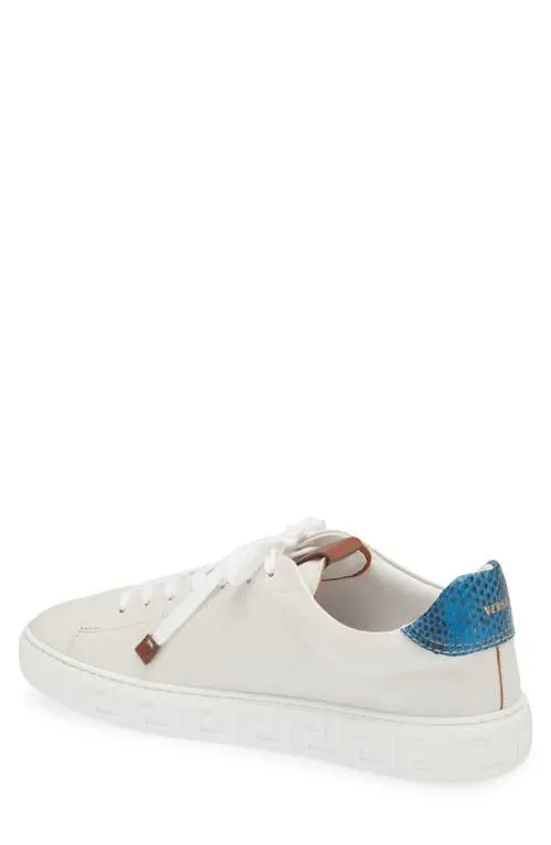 Versace Greca Low Top Sneakers - White Blue Rovere
