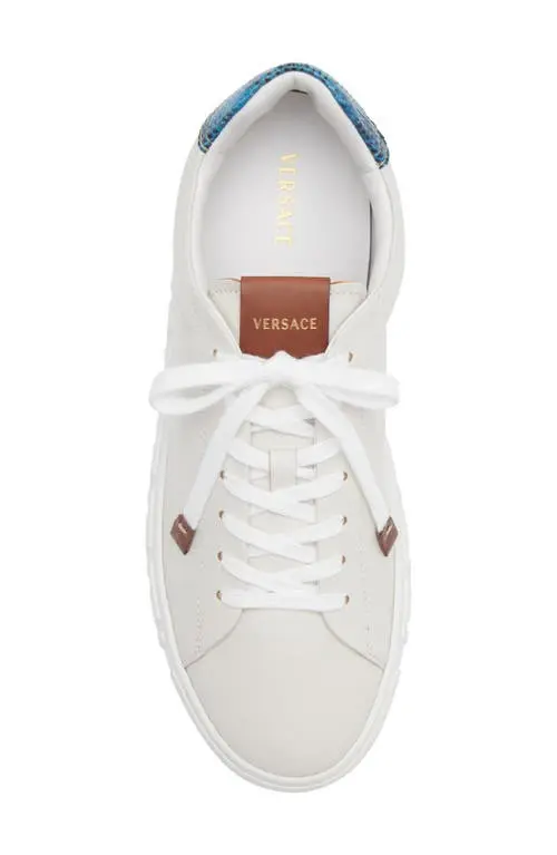 Versace Greca Low Top Sneakers - White Blue Rovere