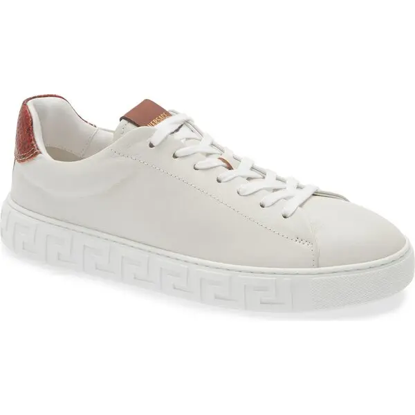 Versace Greca Low Top Sneakers - White Rust Oak