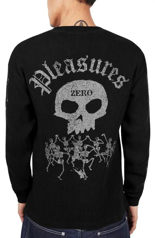 PLEASURES X Zero Skateboards Misled Thermal Graphic Long Sleeve T-shirt