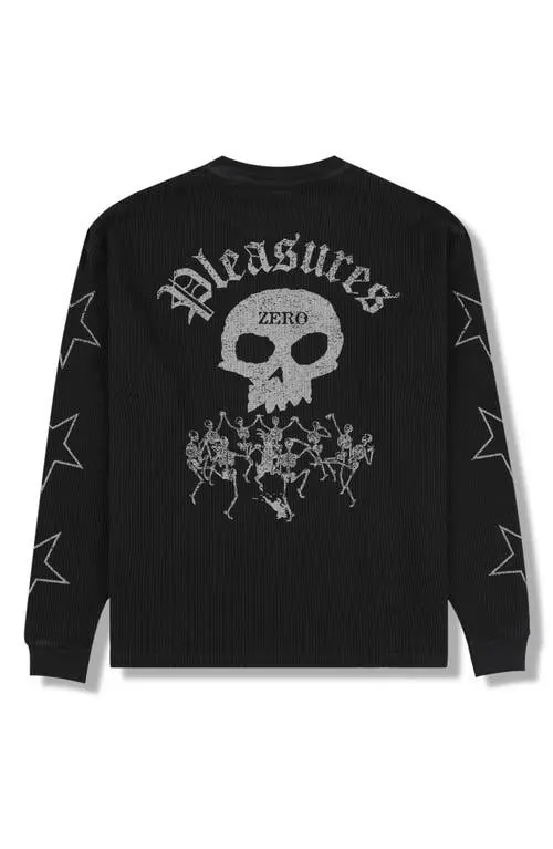 PLEASURES X Zero Skateboards Misled Thermal Graphic Long Sleeve T-shirt