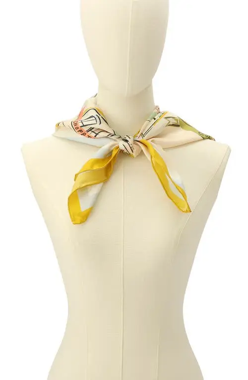 Kate Spade New York Downtown Day Trip Square Silk Scarf