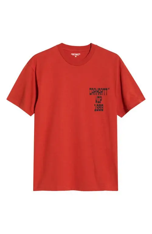 Carhartt Work In Progress Blocks Organic Cotton Graphic T-shirt - Oxide Red