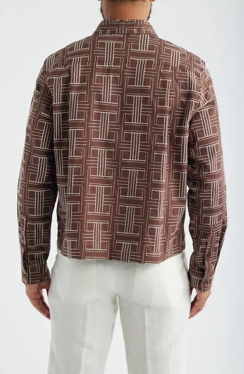 PERCIVAL Shashiko Embroidered Button-up Shirt