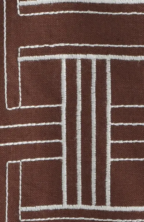 PERCIVAL Shashiko Embroidered Button-up Shirt