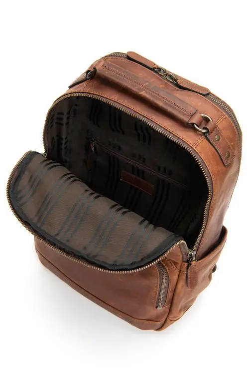 THE FRYE COMPANY Logan Leather Backpack - Cognac