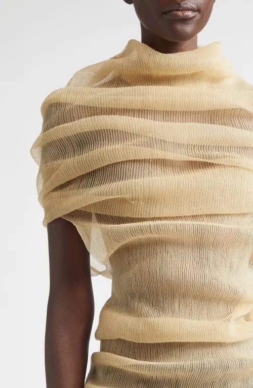 Rick Owens Transparent Ribbed Tube Top